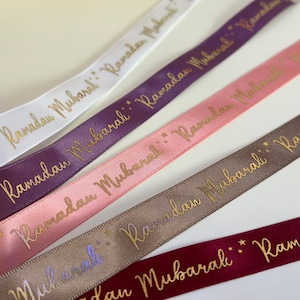 Ramadan Mubarak Satin Ribbon, Gift Packaging Ribbon, Ramadan Ribbon - Etsy