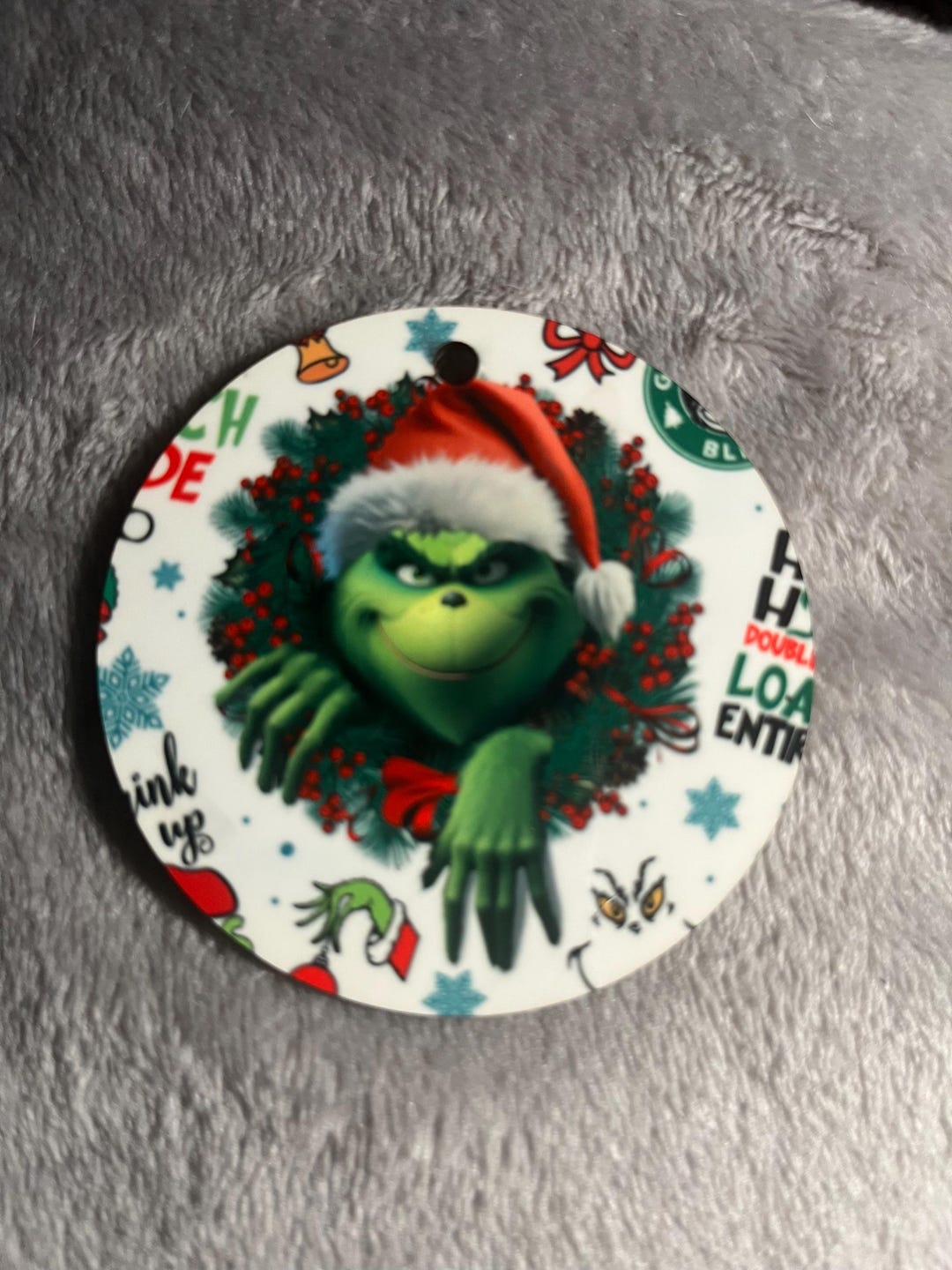 Grinch Busting Through the Ornament - Etsy