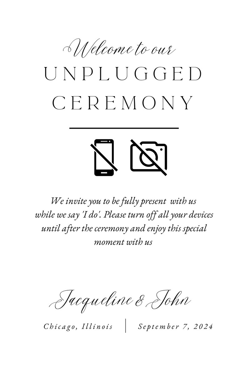 Modern Minimalistic Wedding Welcome Sign - Etsy