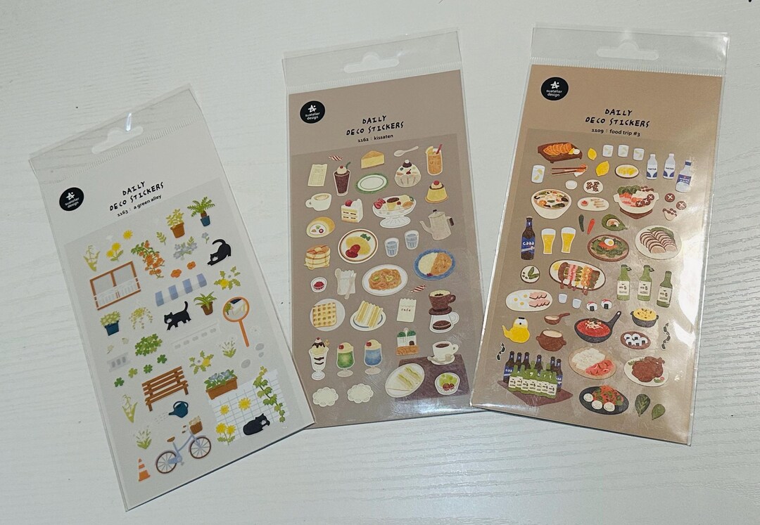 Cute Korean Sticker Sheets Daily Life Theme - Etsy