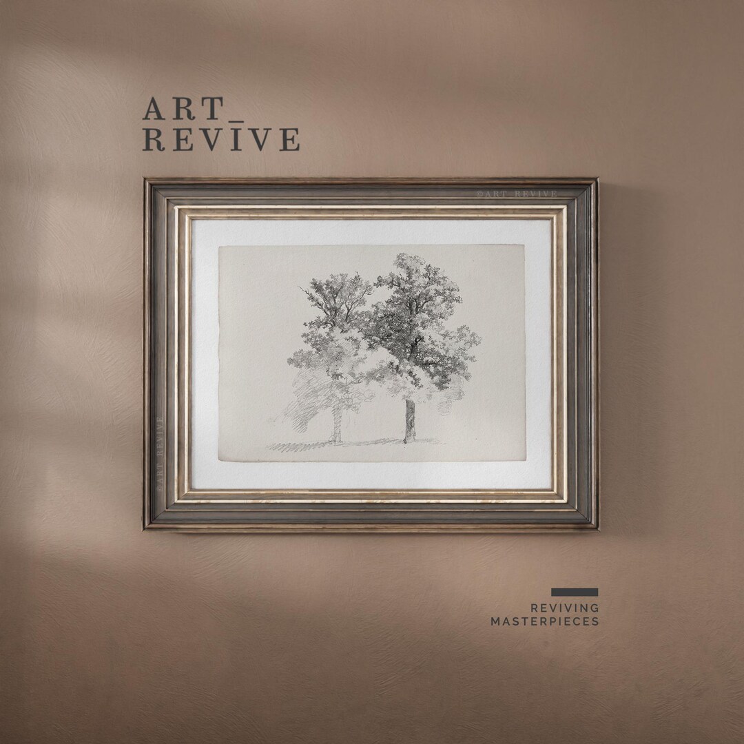Antique Tree Drawing | PRINTABLE | Pencil Sketch | Botanical Artwork ...