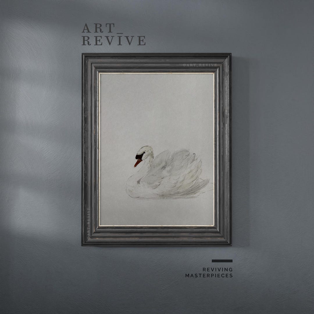 White Swan Watercolor Painting | PRINTABLE | Bird Illustration ...