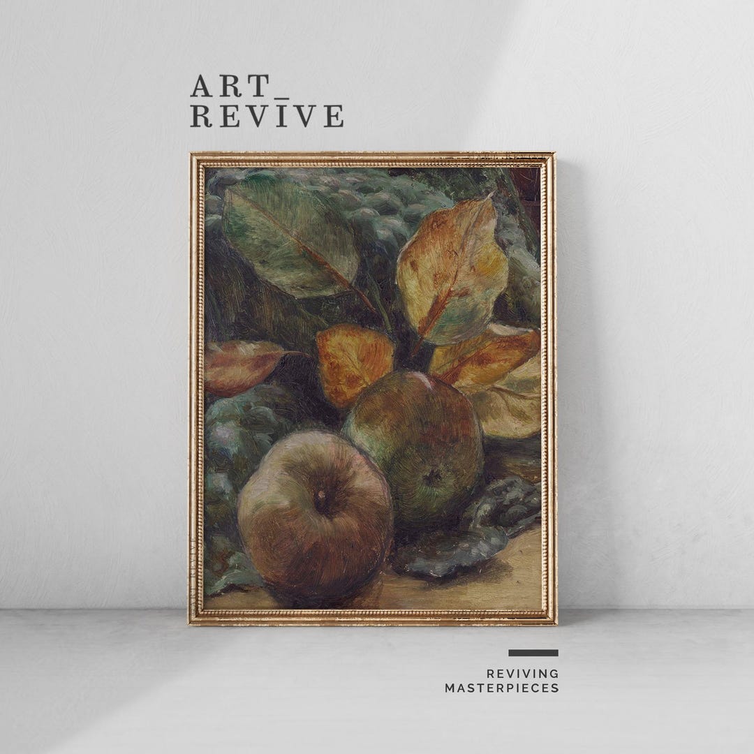 Apple Fruit | PRINTABLE | Still Life Artwork | Antique Oil Painting ...