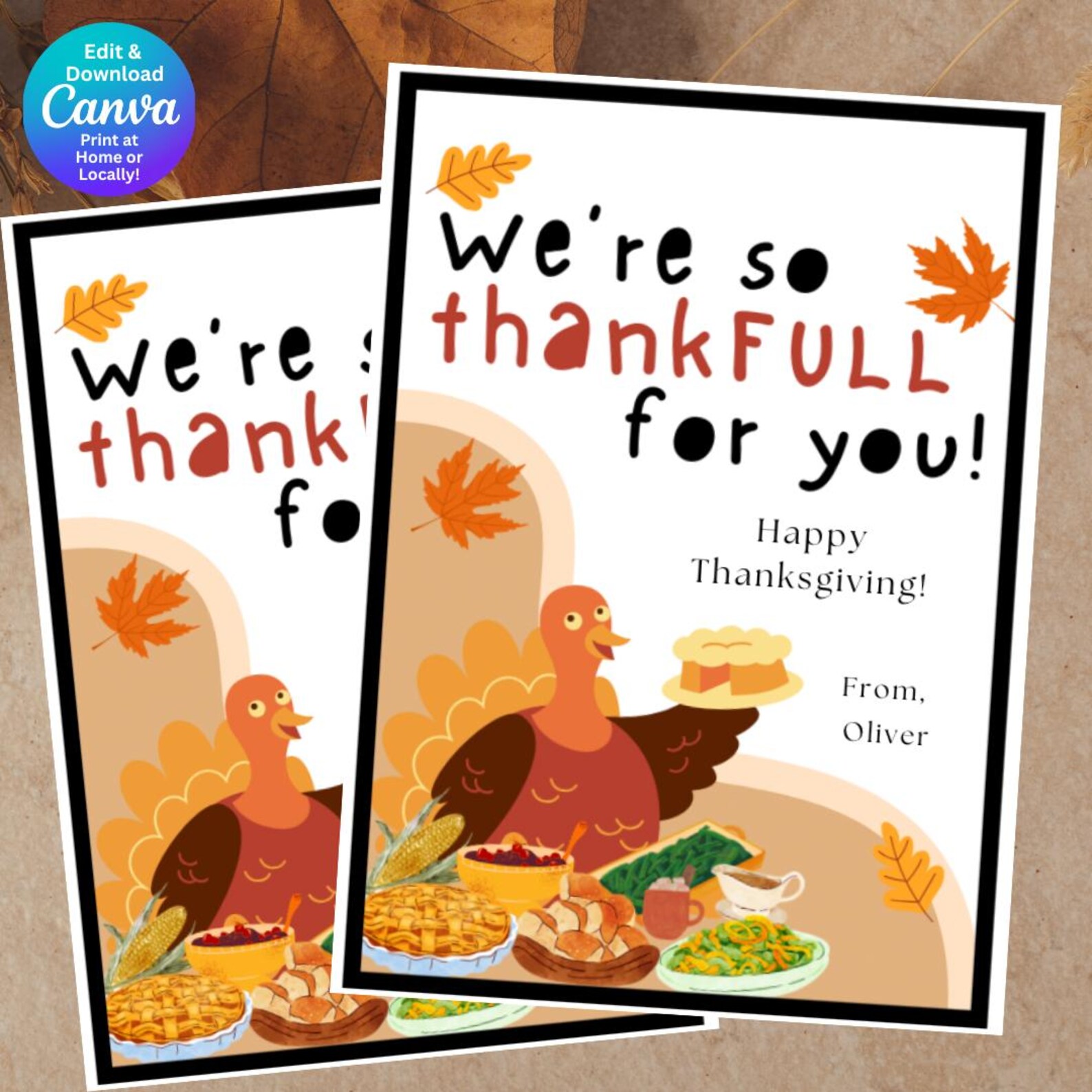 Thanksgiving Gift Tags, Printable Gift Tags, Editable Gift Tags, Fall ...