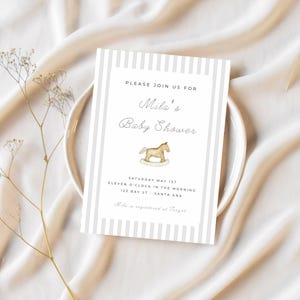 Minimalistic Baby Shower Invitation, Simple Invite, Neutral Invites ...