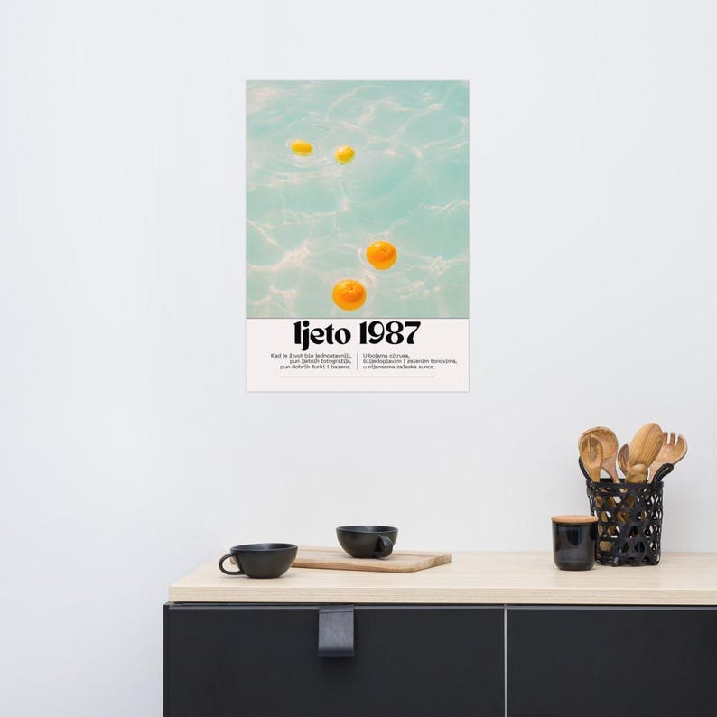 Poster “ljeto 1987” | Balkan Retro Wall Art | Summer Decor Print ...