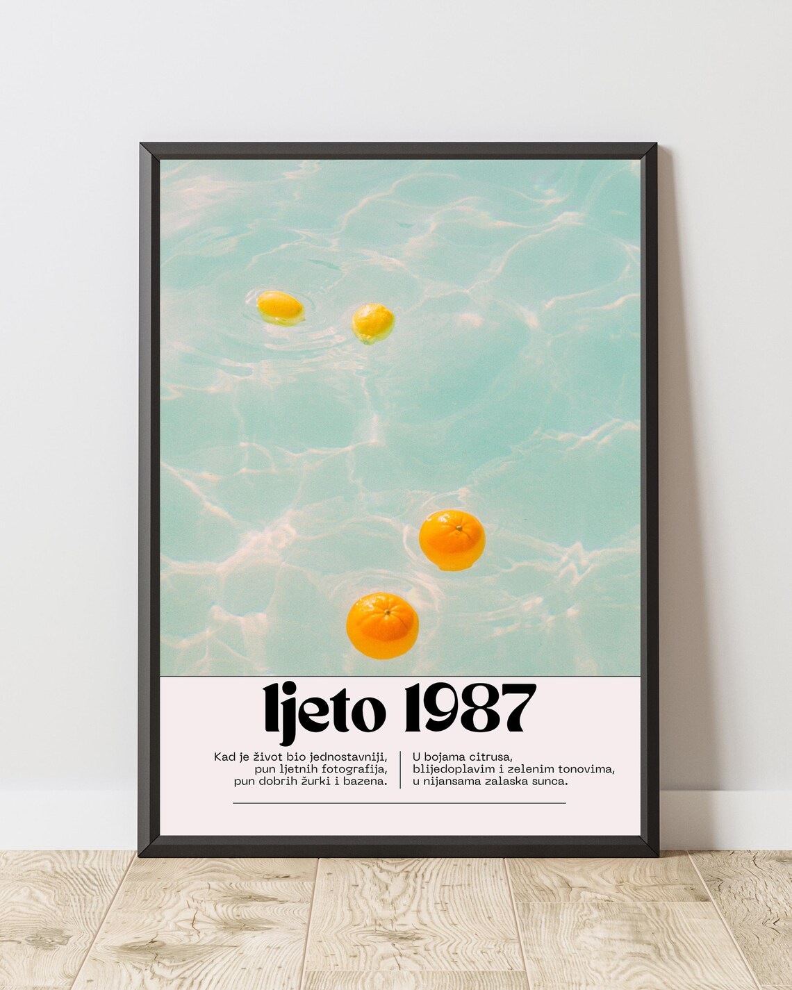 Poster “ljeto 1987” | Balkan Retro Wall Art | Summer Decor Print ...
