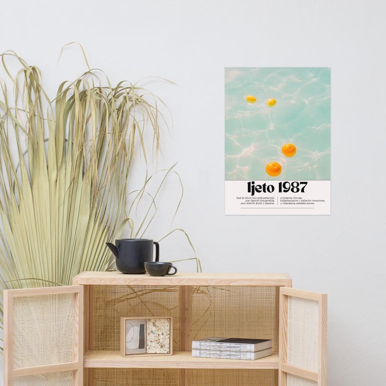Poster “ljeto 1987” | Balkan Retro Wall Art | Summer Decor Print ...
