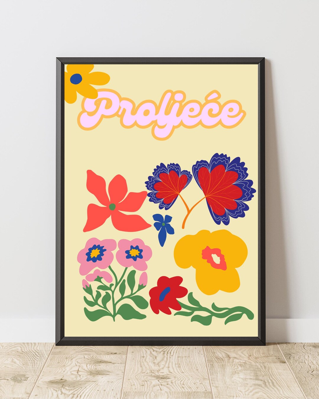 Proljeće | Minimalist Flower Poster | Spring Wall Art | Bosnia Serbia ...