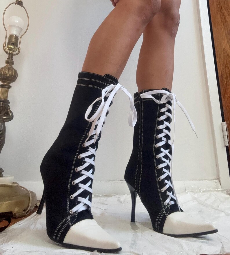 Sporty Vintage Y2k Sneaker Heel Indie Sleaze Boots. Whimsygoth 00s Camp ...