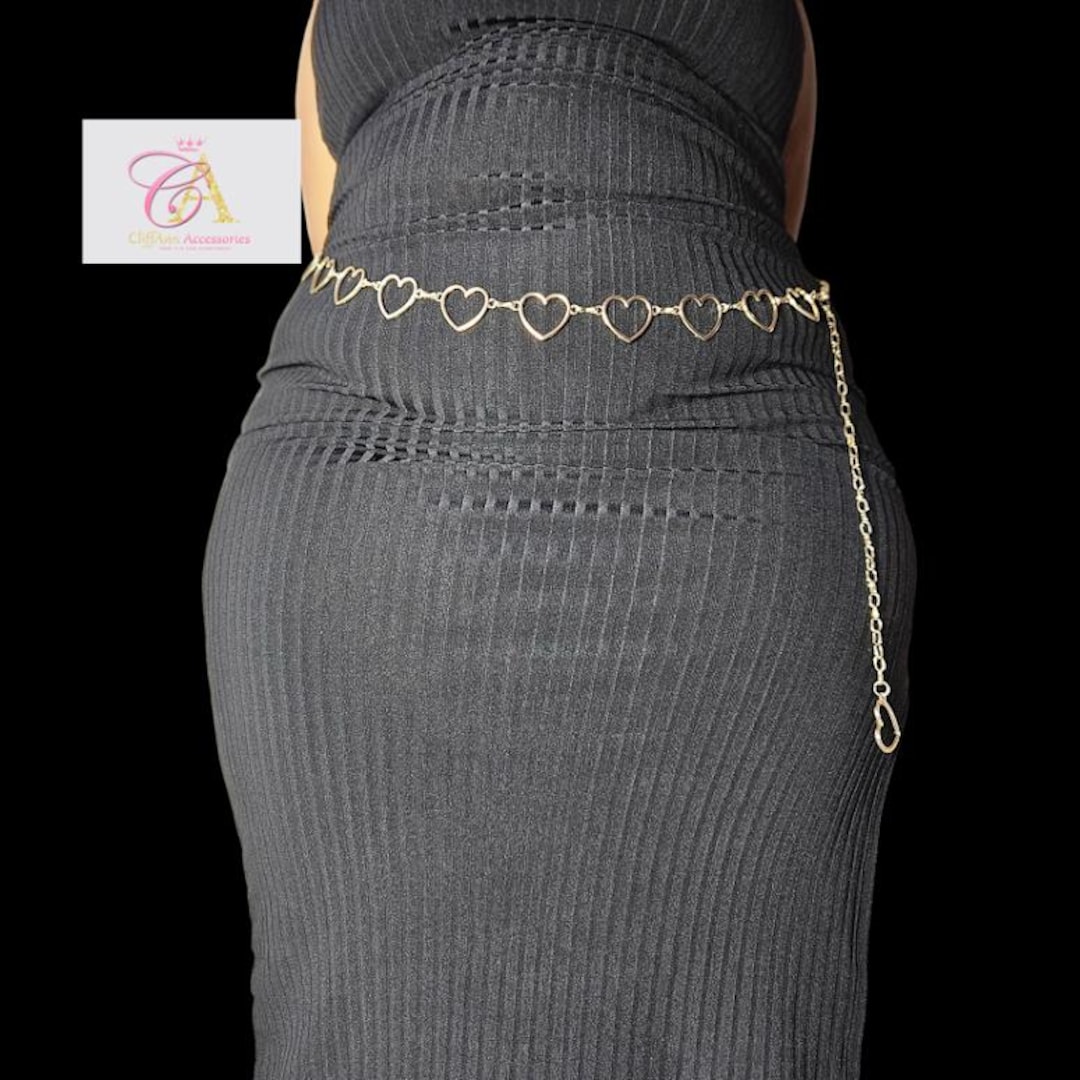 Heart Waist Chain: Plus Size Belly Jewelry, Adjustable Fit - Etsy