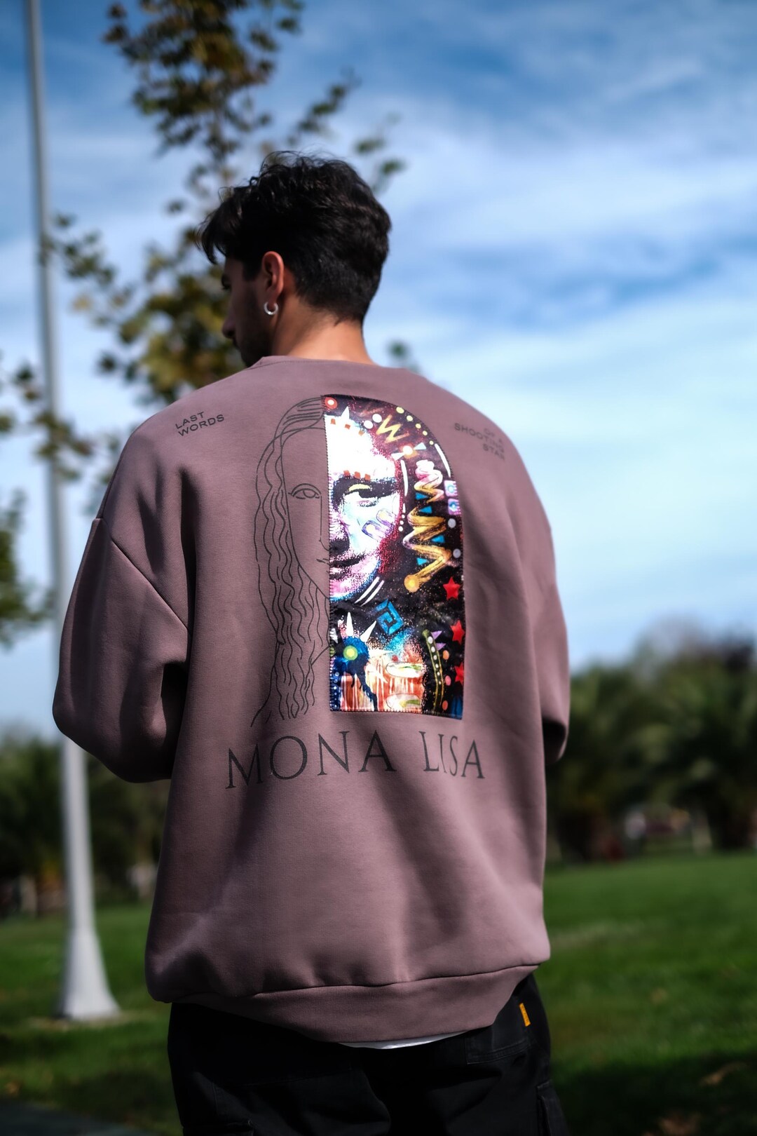 Oversized Mona Lisa Sweatshirt,embroidery Art Clothing, Aesthetic ...