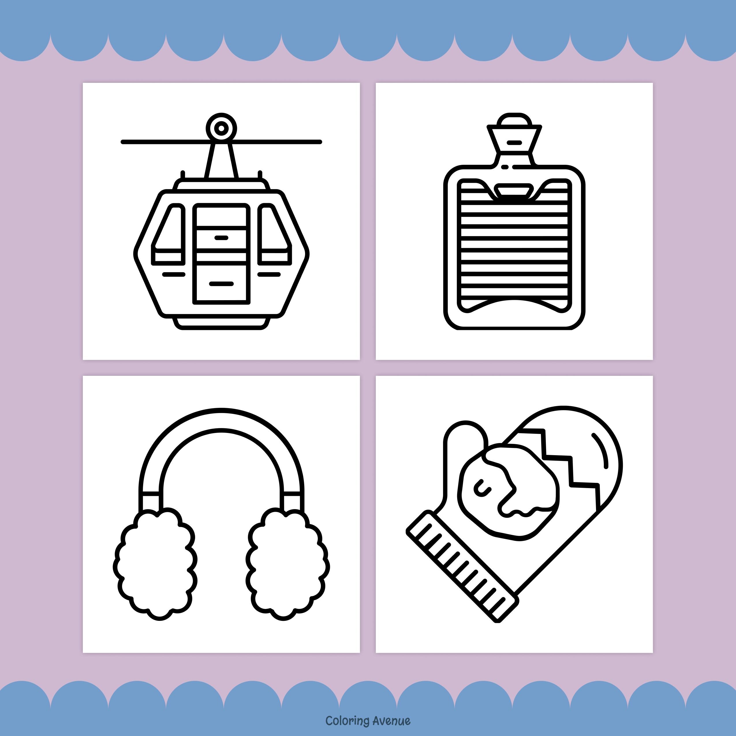 20 Winter Coloring Pages Printable Cozy Winter Art for Kids & Adults ...