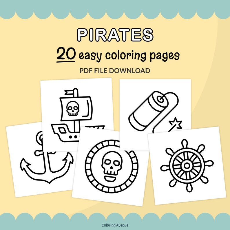 20 Pirate Coloring Pages – Printable Fun Designs for Kids and Adults ...