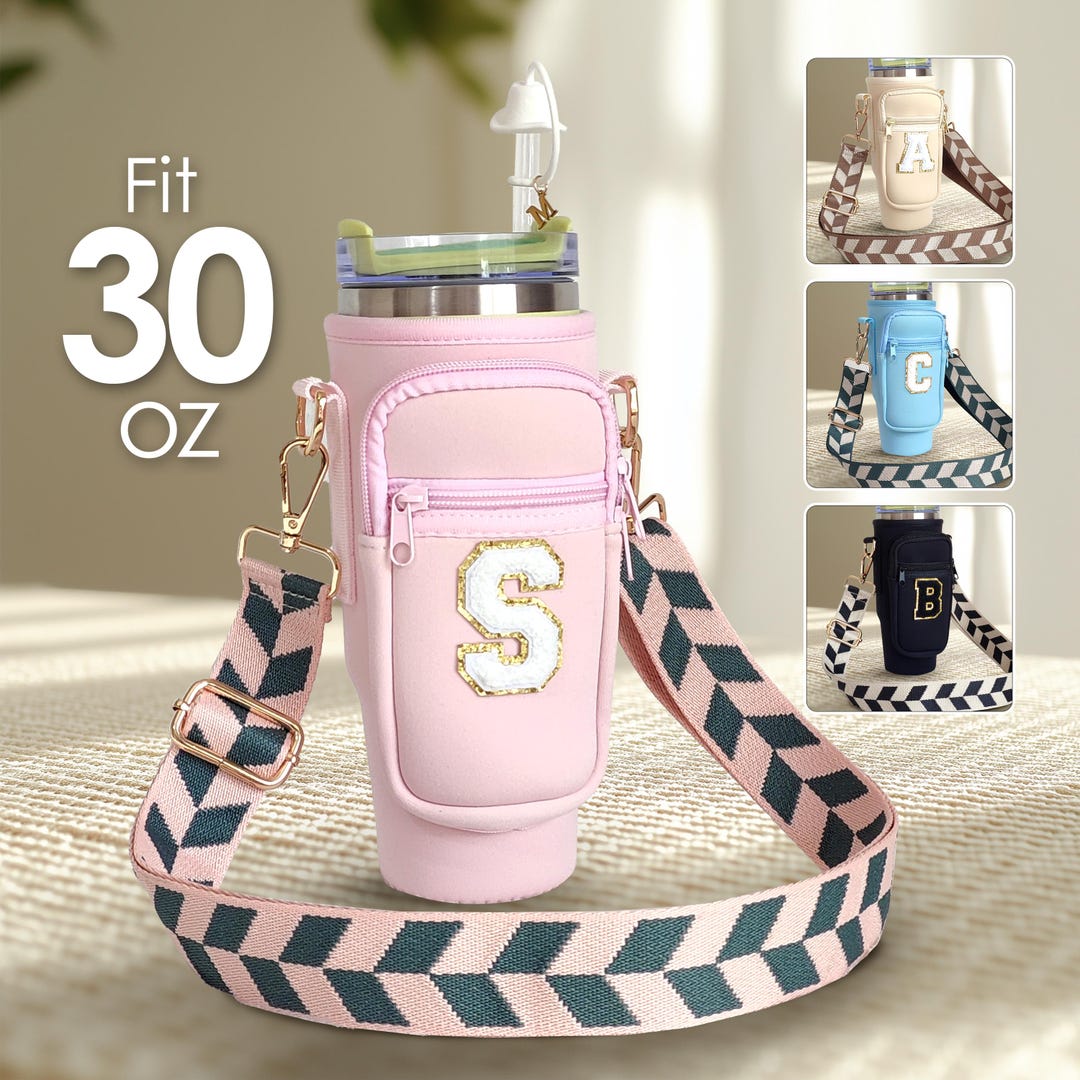 Custom 30 Oz Cup Pouch With Strap Personalized Tumbler Bag Cup ...