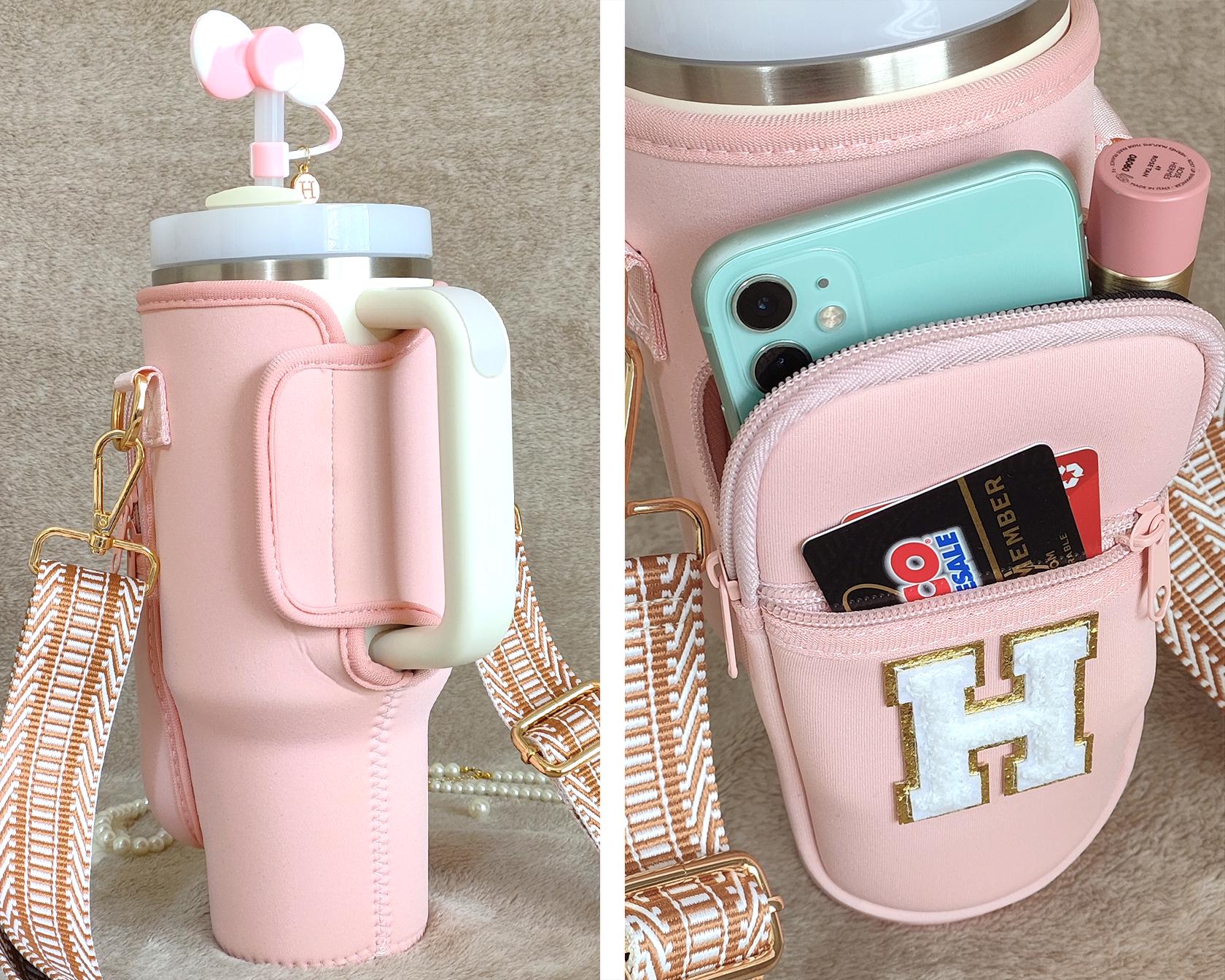 Custom 40 Oz Cup Pouch With Strap Personalized Tumbler Bag Cup ...