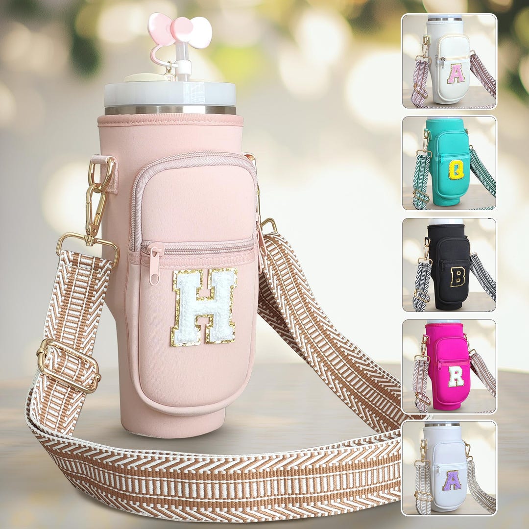 Custom 40 Oz Cup Pouch With Strap Personalized Tumbler Bag Cup ...