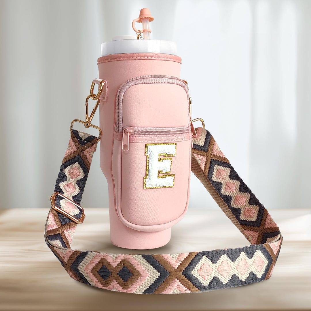 Custom 40 Oz Cup Pouch With Strap Personalized Tumbler Bag Cup ...