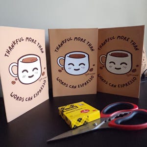 Printable Espresso Thank You Card - Etsy