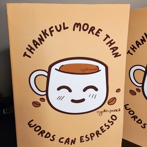 Printable Espresso Thank You Card - Etsy