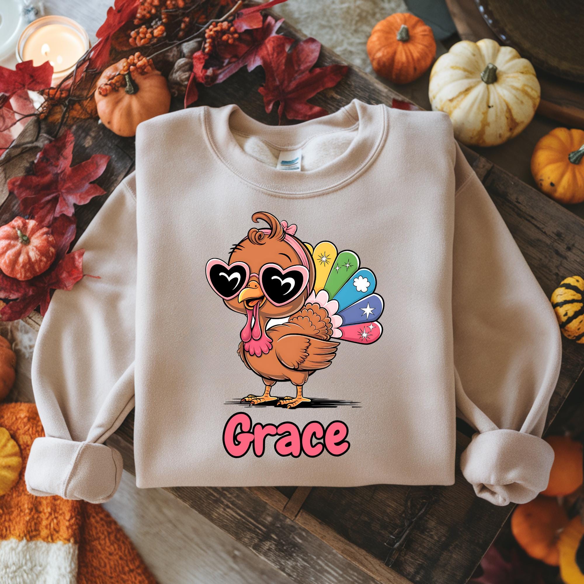 Rainbow Turkey PNG, Cute Turkey PNG, Personalized Turkey Digital Art ...