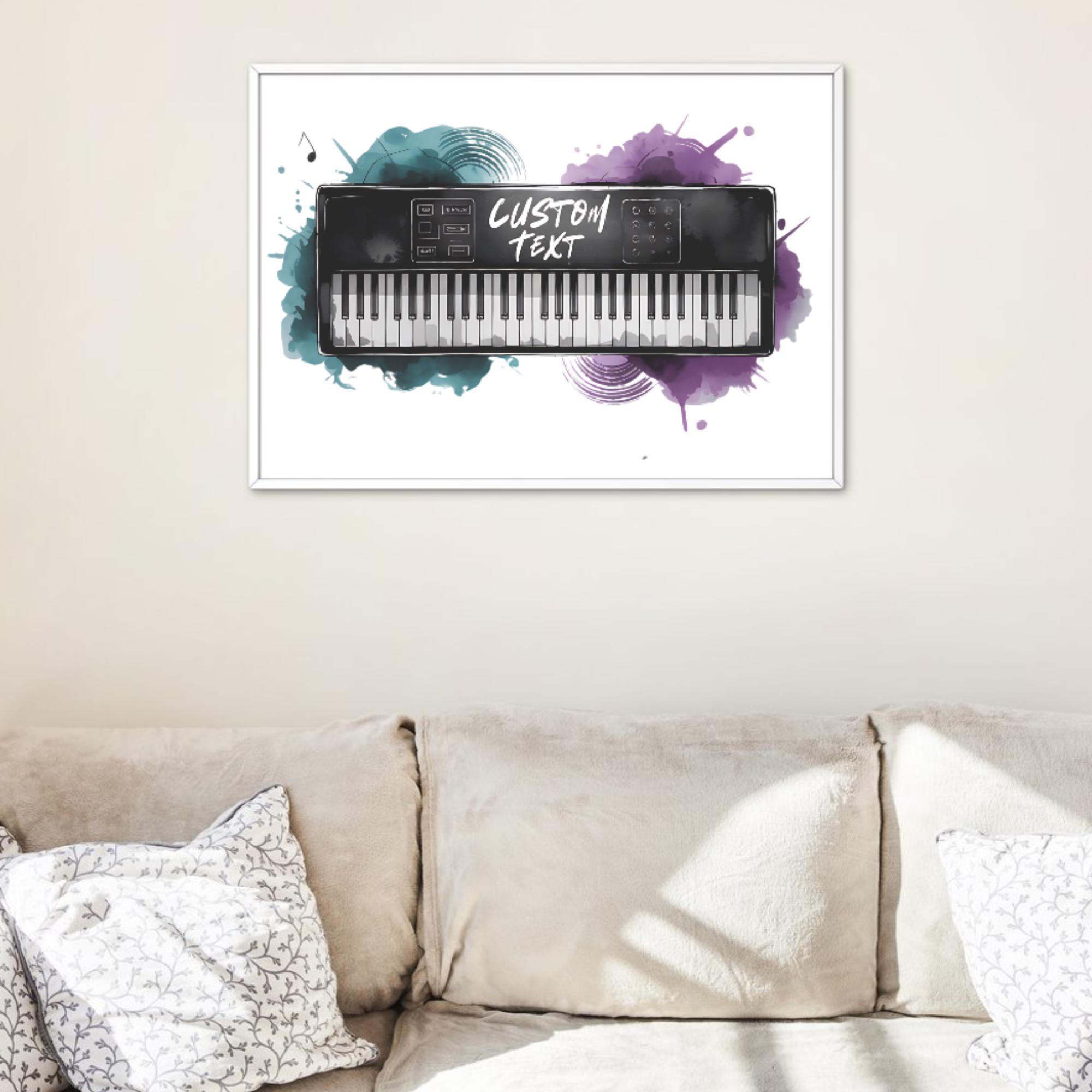 Custom Electric Keyboard PNG, Name Here Personalized Keyboard Png, Gift ...