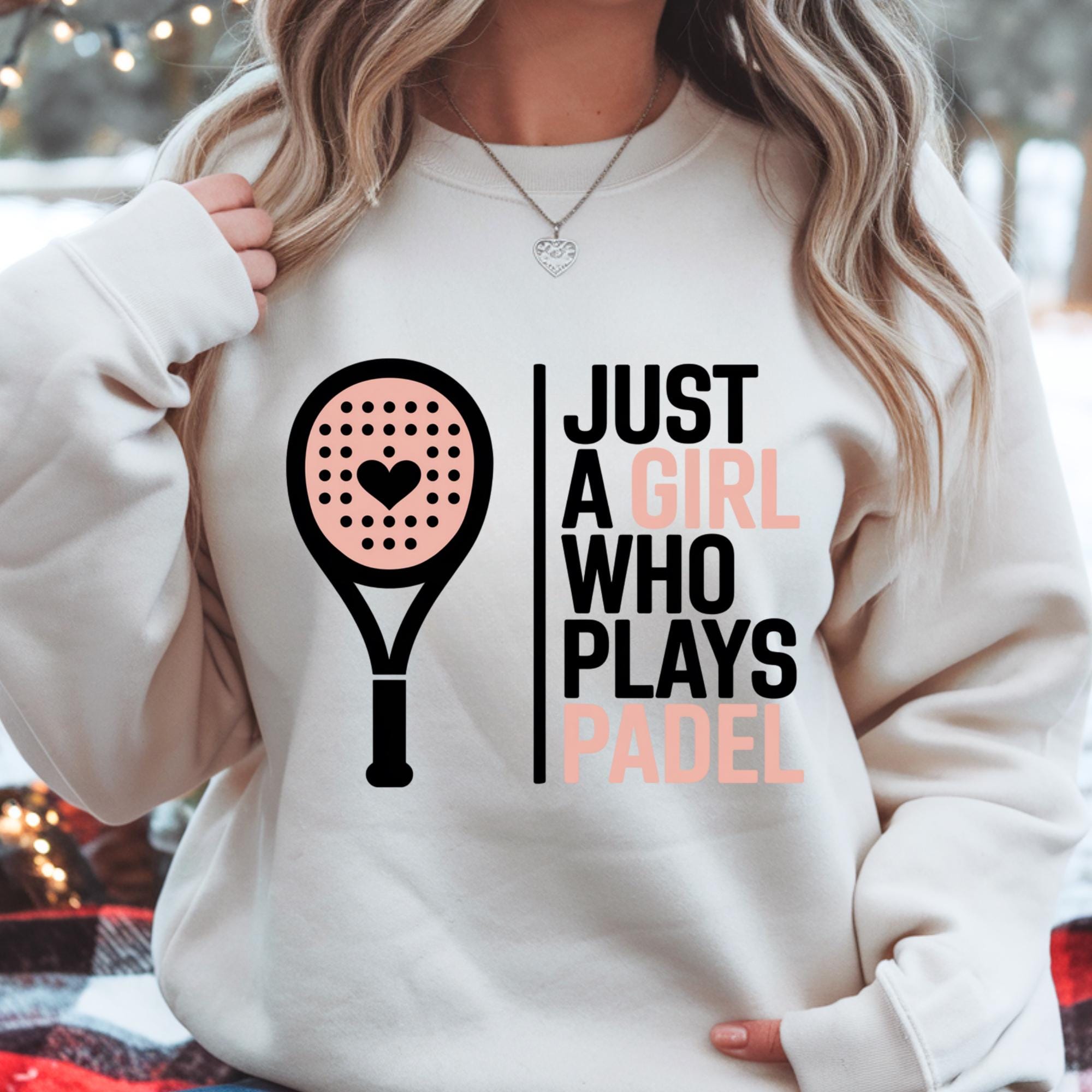Padel Girl SVG: Racket Heart Design - Sporty Clipart (digital Download ...