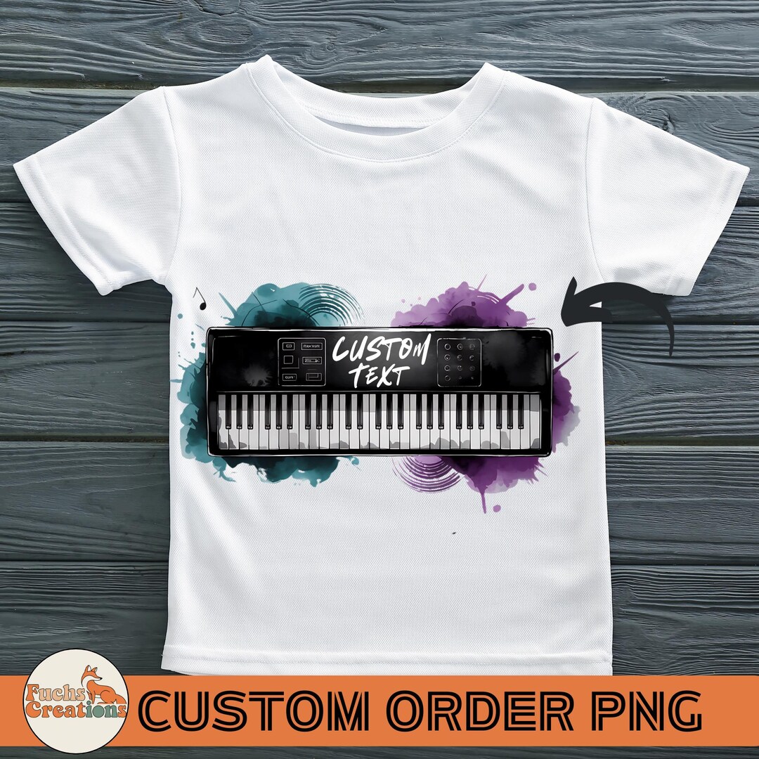 Custom Electric Keyboard PNG, Name Here Personalized Keyboard Png, Gift ...