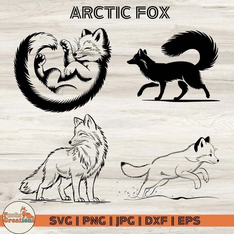 Arctic Fox Svg Bundle, Fox Svg Laser, Arctic Fox Clipart, Fox ...