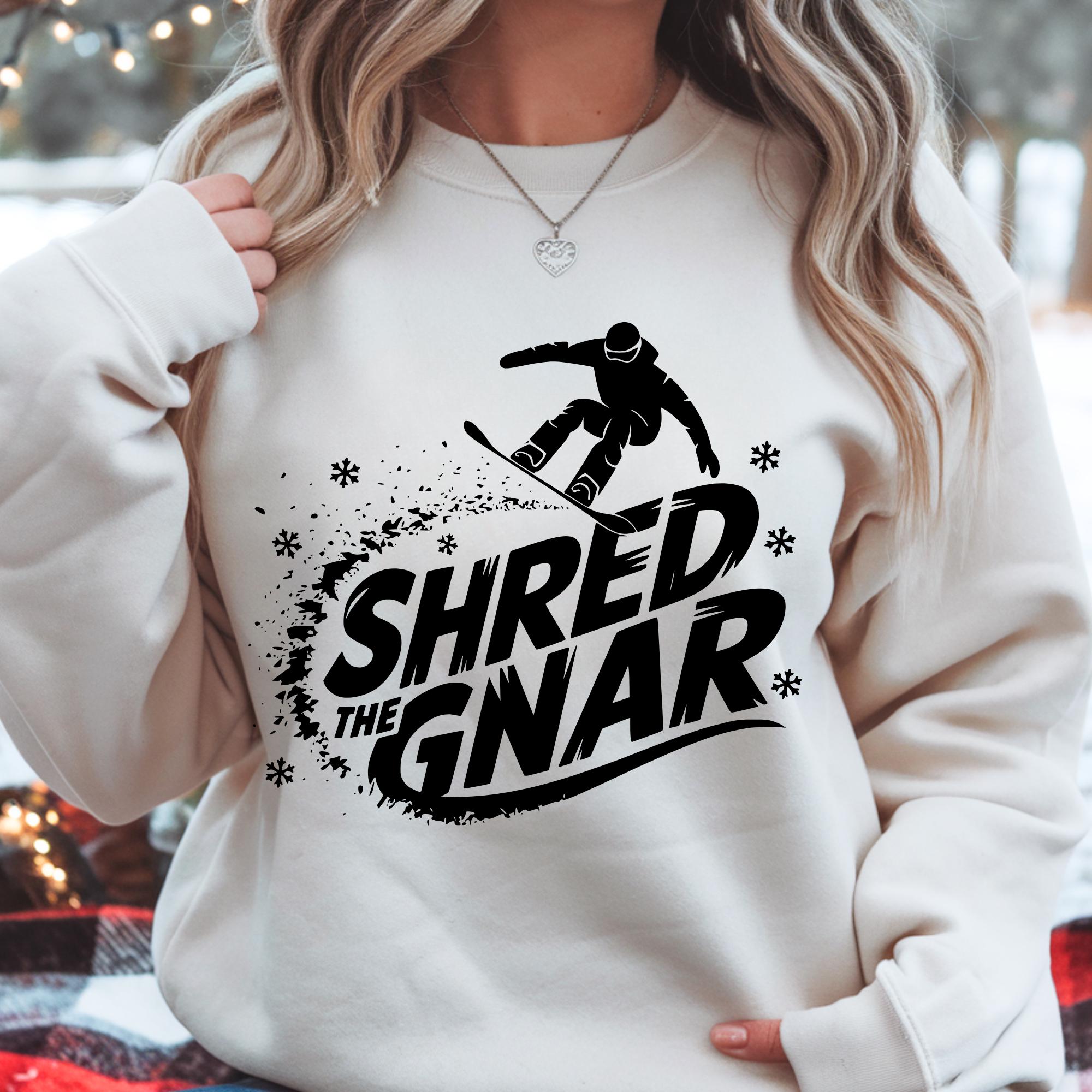 Shred the Gnar SVG Bundle, Snowboard Svg, Snowboard Life Png ...