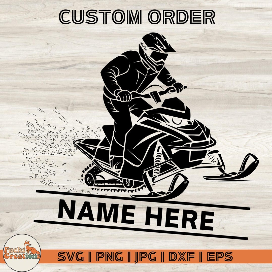 Snowmobile Svg, Snowmobile Custom Text Svg, Sledding Svg, Custom Name ...