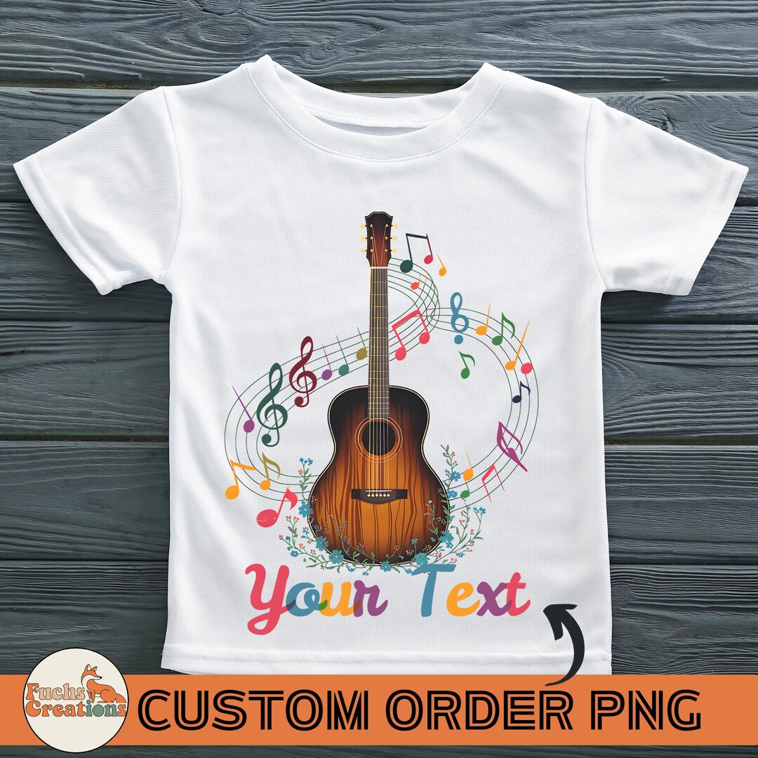 Custom Guitar PNG, Personalized Guitar Gift, Colorful Guitar Digital ...