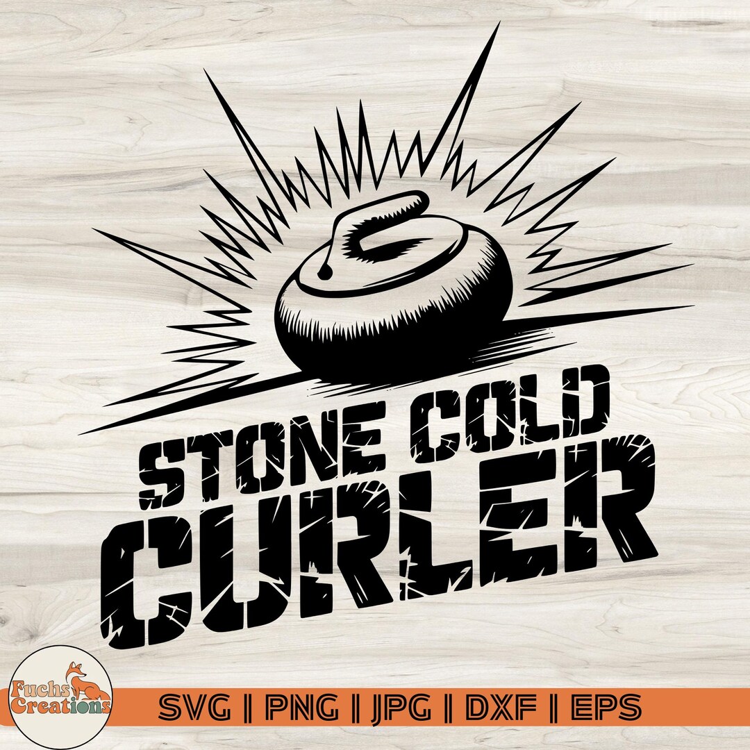 Stone Cold Curler SVG PNG: Curling Design for Cricut - Etsy