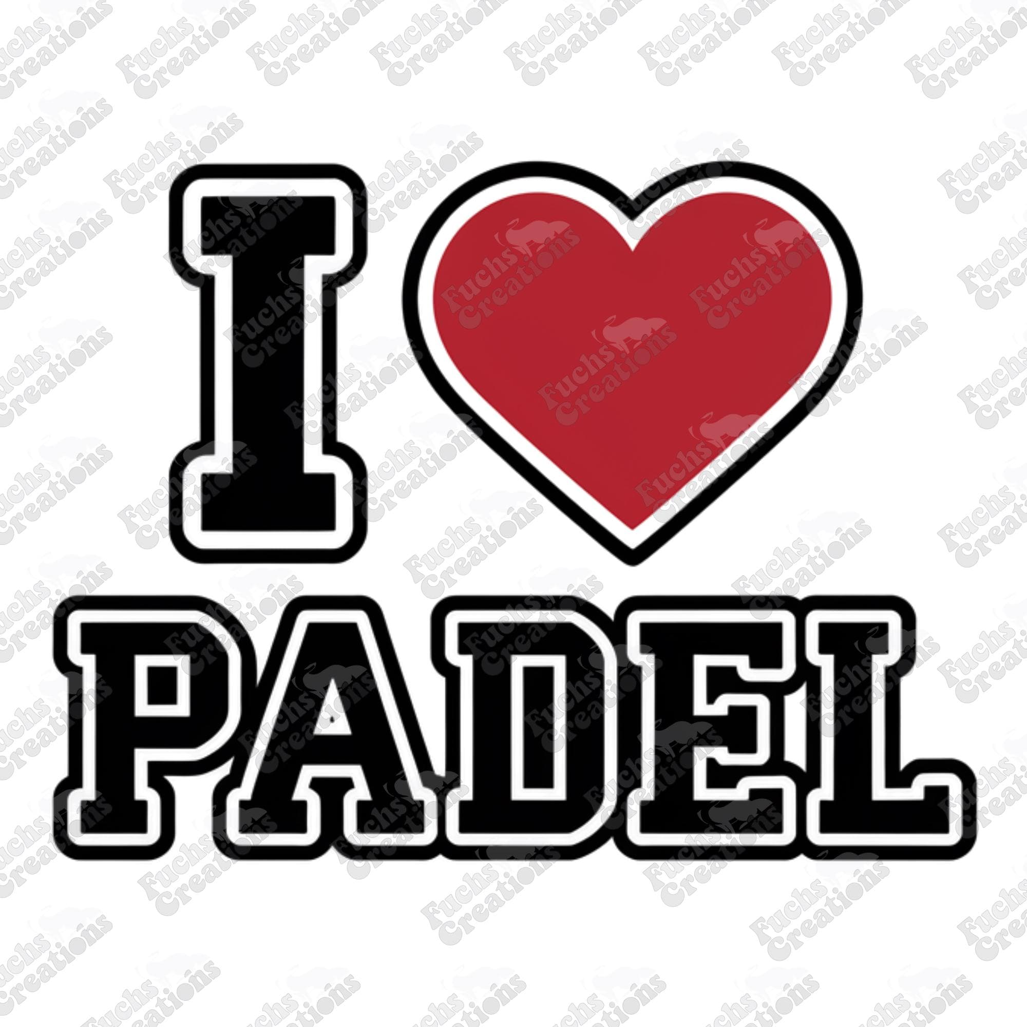I Love Padel Design: Heart SVG, PNG (digital Download) - Etsy