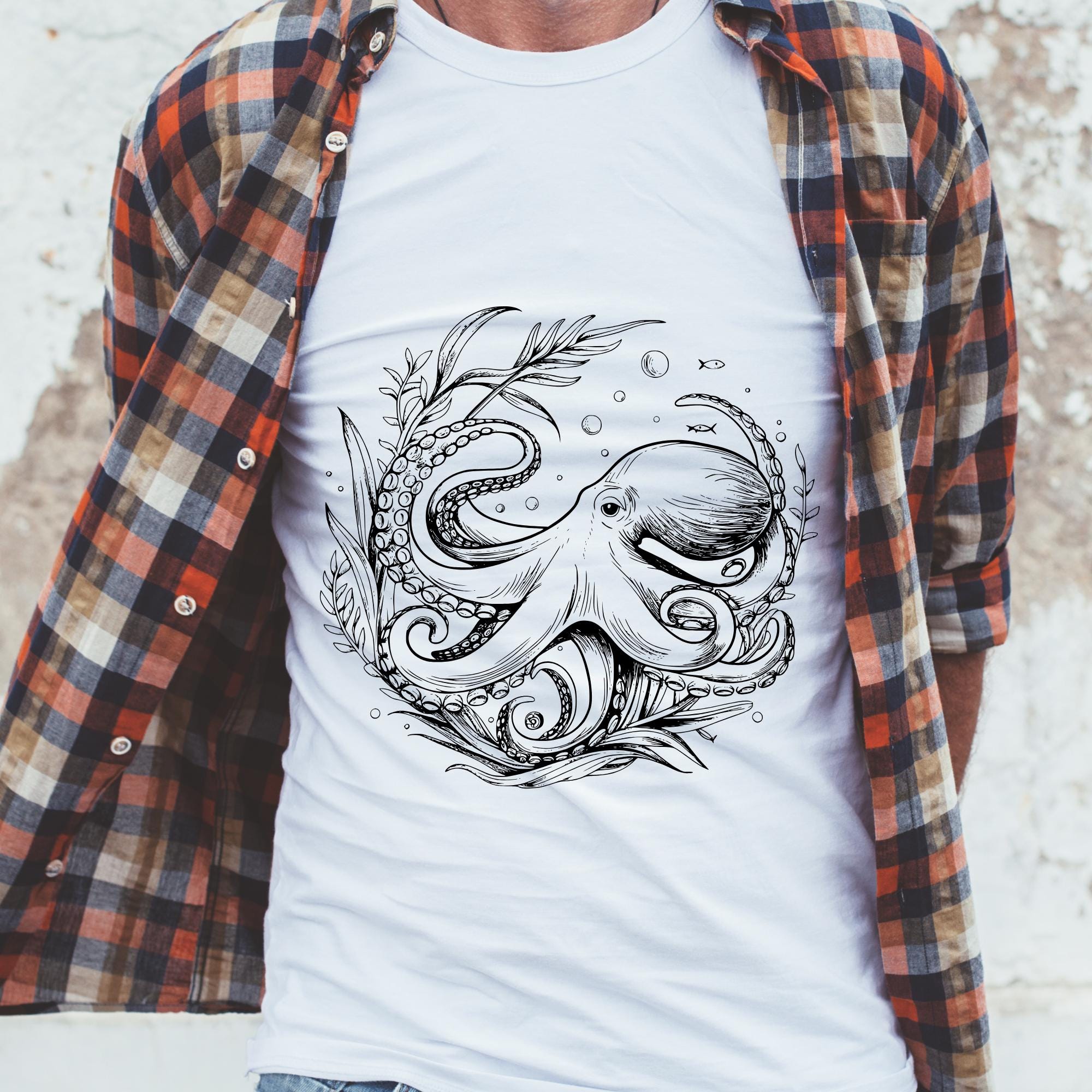 Octopus SVG, Printable Octopus, Detailed Octopus, Octopus Clipart ...