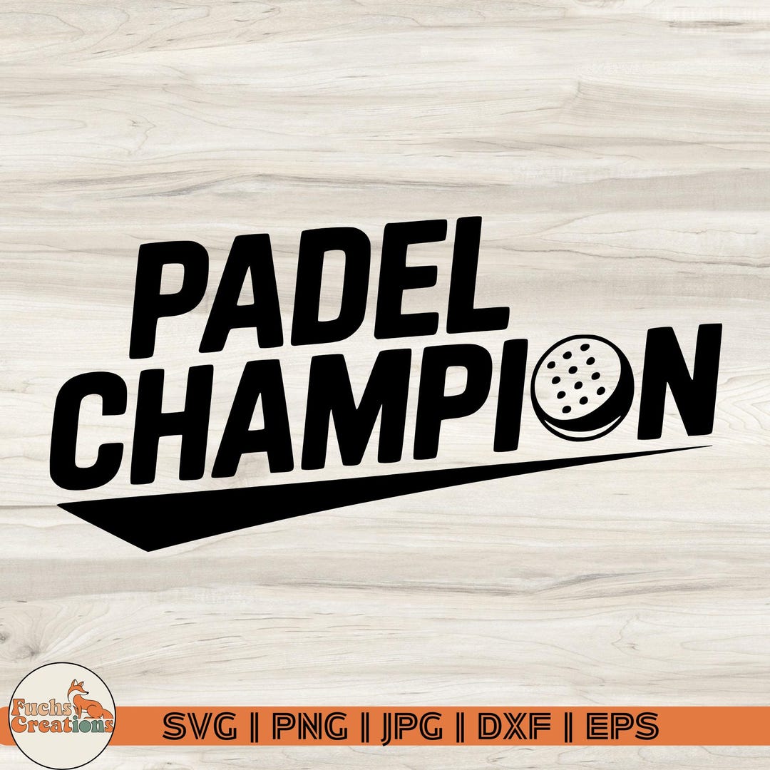 Padel Champion SVG, Padel Tennis SVG, Paddle Png, Paddle Svg, Padel ...