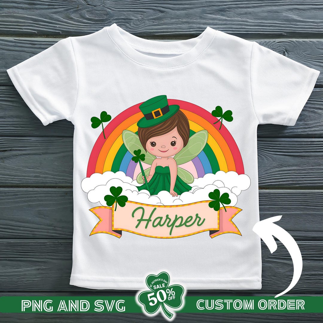Custom Name St Patricks Png, St Patricks Fairy Png, Kids Name PNG ...