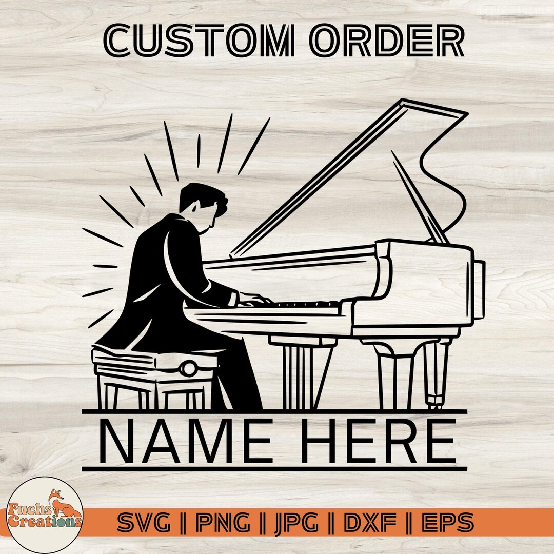 Custom Piano Player SVG, Piano SVG, Grand Piano Tshirt, Pianist Shirt ...