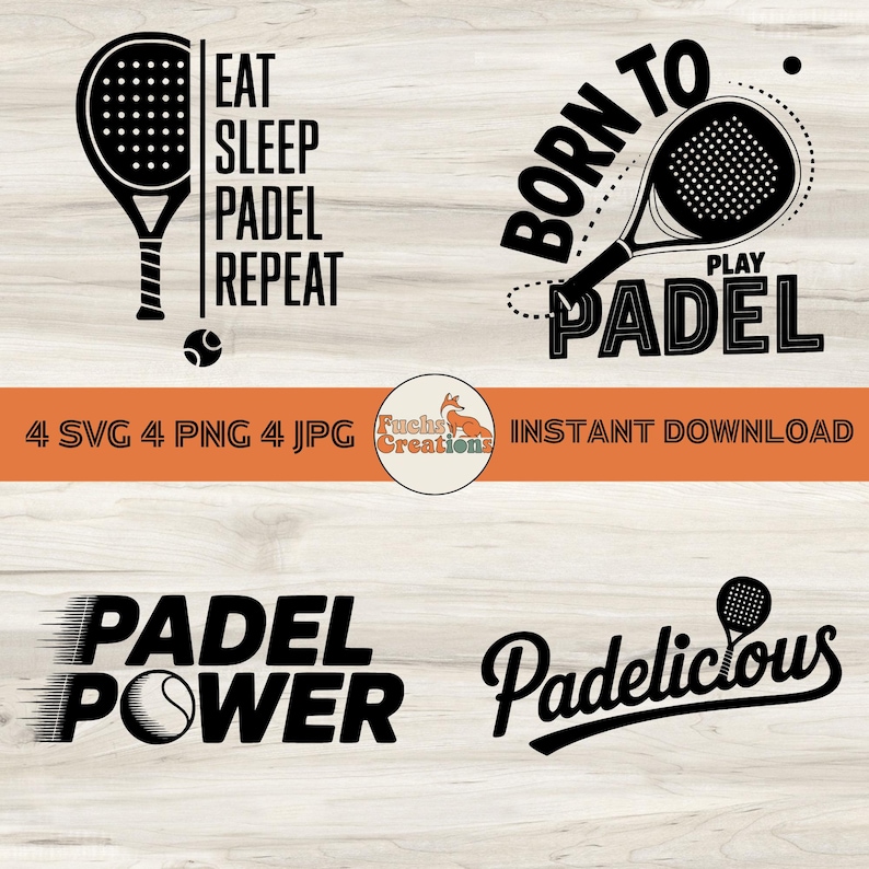 Padel Tennis SVG Bundle: Sports Design, Laser Cut Files (digital ...