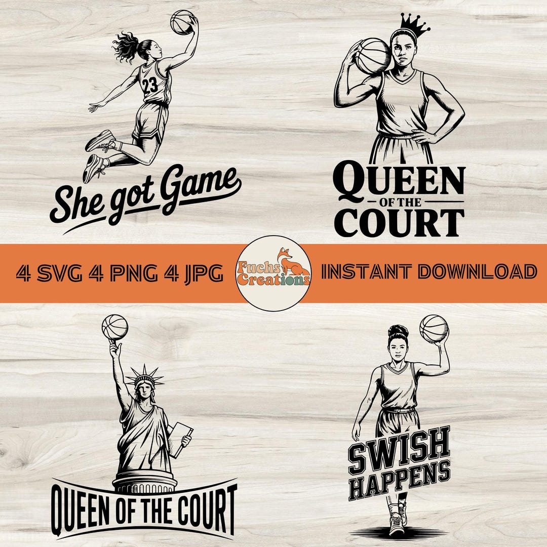 Women's Basketball Quotes SVG Bundle: WNBA Player Graphics (digital ...