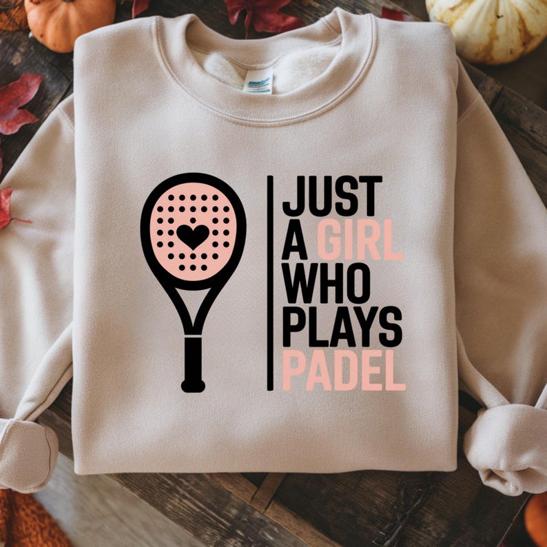 Padel Girl SVG: Racket Heart Design - Sporty Clipart (digital Download ...