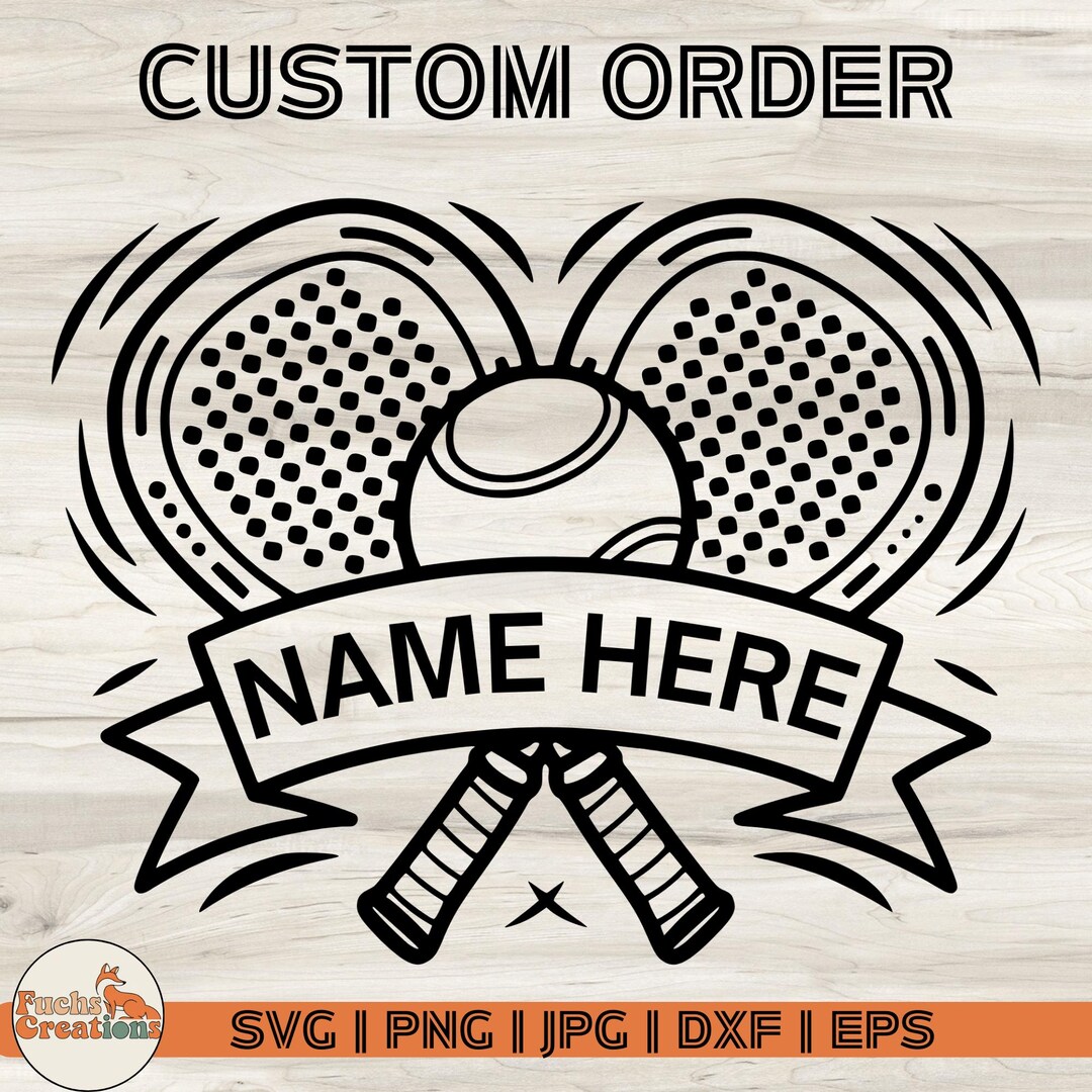 Custom Padel SVG, Personalized Paddle Ball Game, Personalized Paddle ...