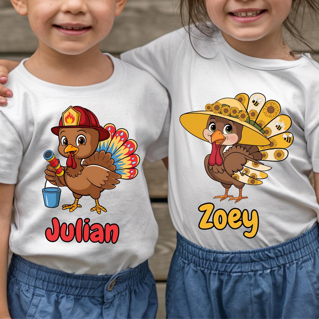 Fireman Turkey PNG, Sunflower Turkey PNG, Personalized Turkey Digital ...