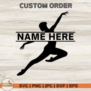 Personalized Jazz Dance SVG | Custom Name Here Clipart & PNG Digital ...