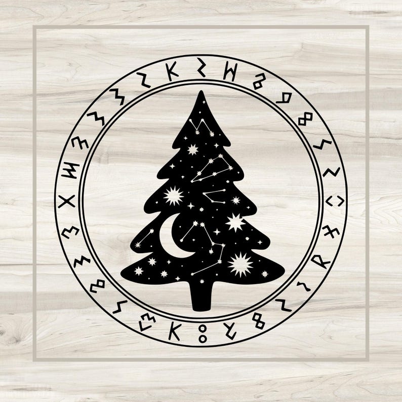 Scandi Folk Art Christmas Trees Svg Bundle, Scandinavian Christmas Tree ...