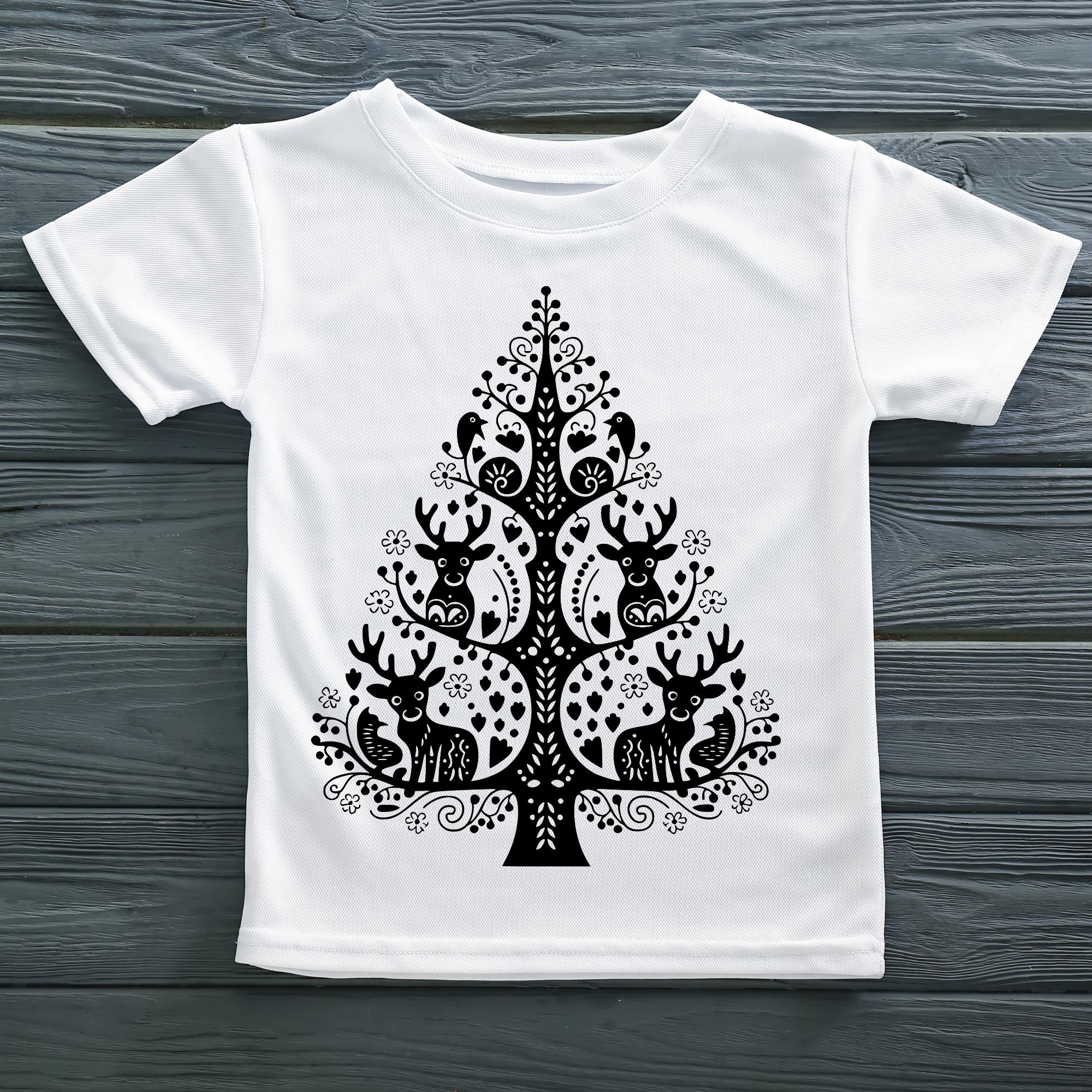Scandi Folk Art Christmas Trees Svg Bundle, Scandinavian Christmas Tree ...