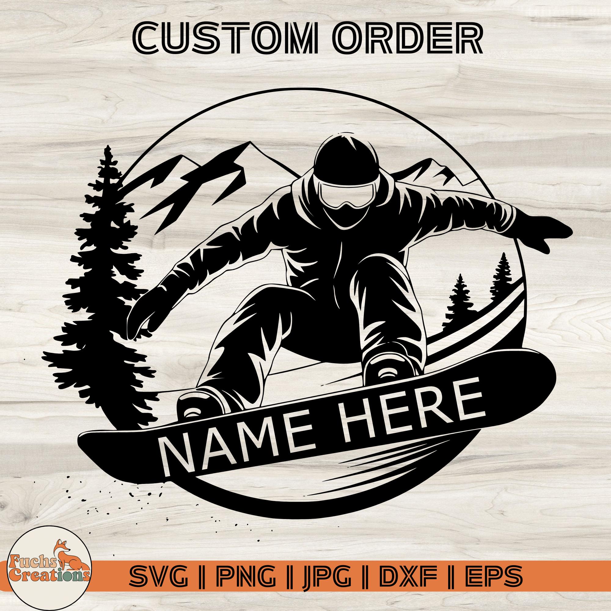 Snowboard Svg, Custom Name Svg, Personalized Svg, Winter Sport SVG ...