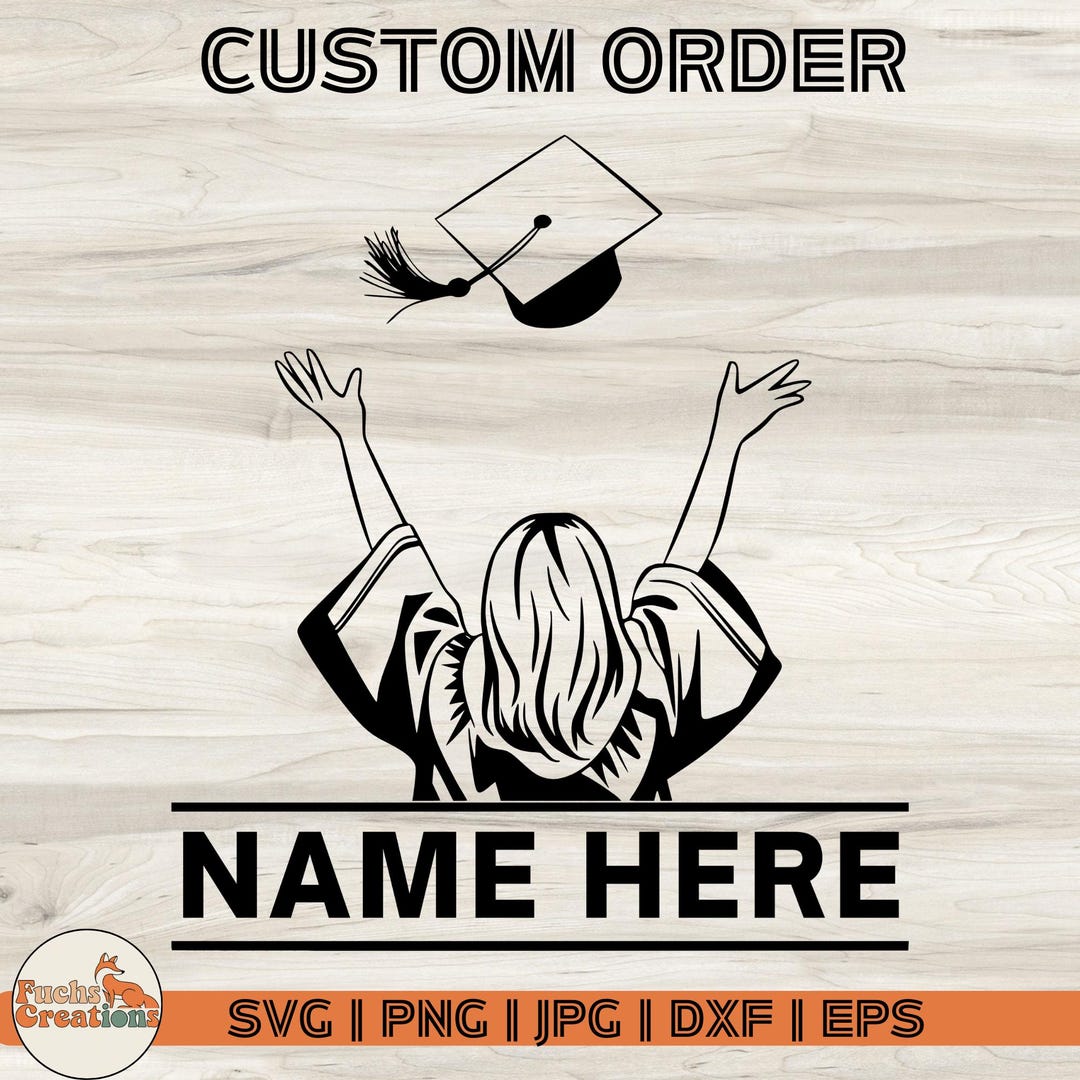 Custom Girl Graduation SVG, Custom Graduate PNG, Personalized Girl ...