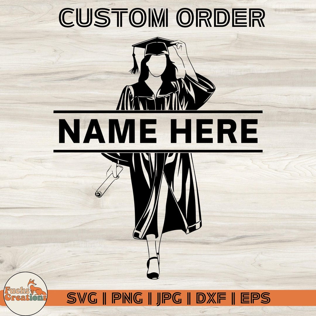 Customizable Girl Graduate SVG, PNG, Graduation Gift - Etsy