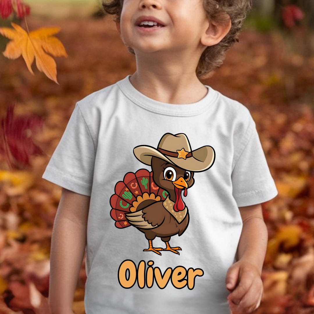 Cowboy Turkey PNG, Personalized Turkey Digital Art, Name Design Turkey ...